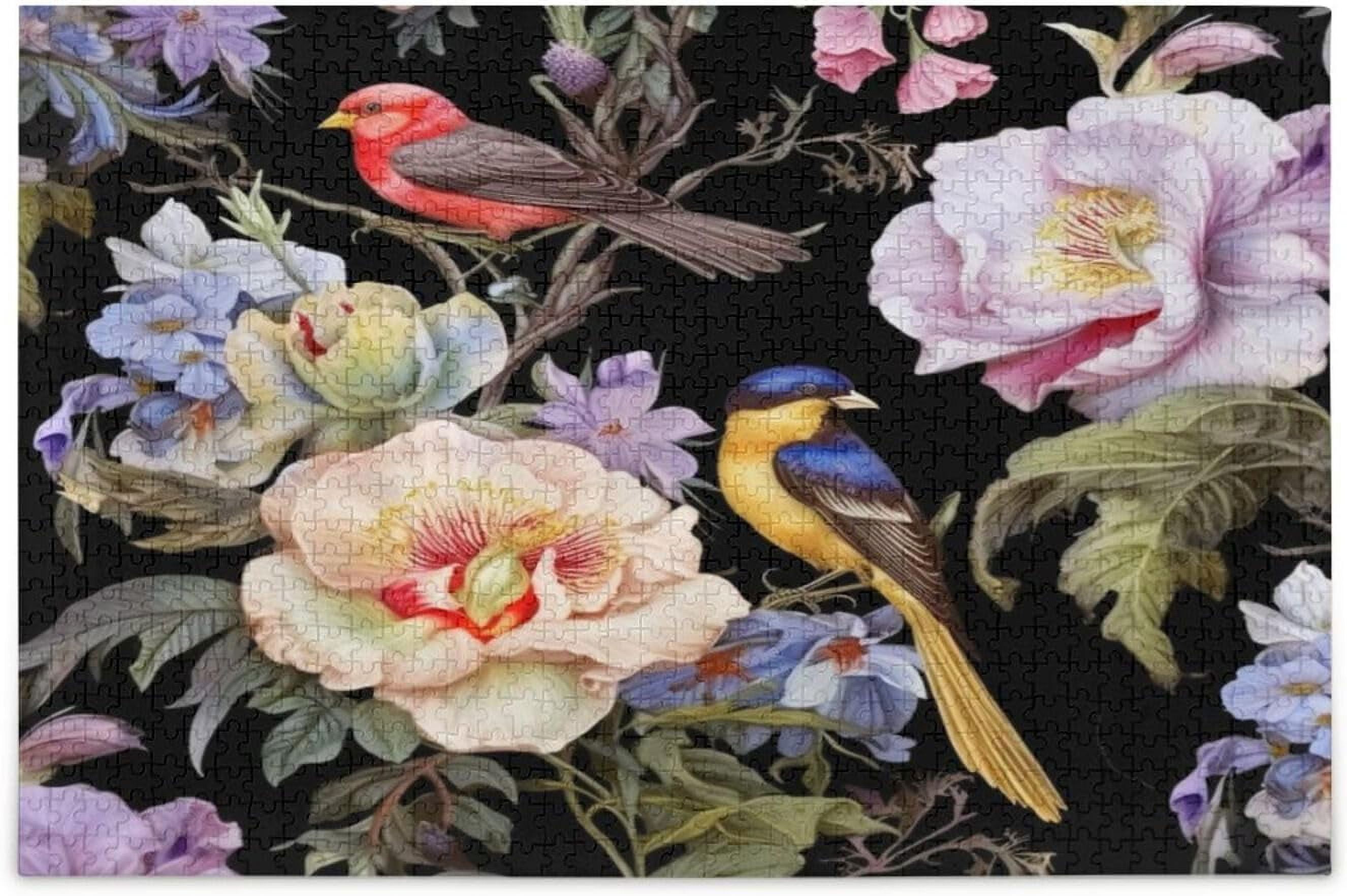 Beautiful Flowers and Birds Jigsaw Puzzles for Adults or Kids 500 Piece ...