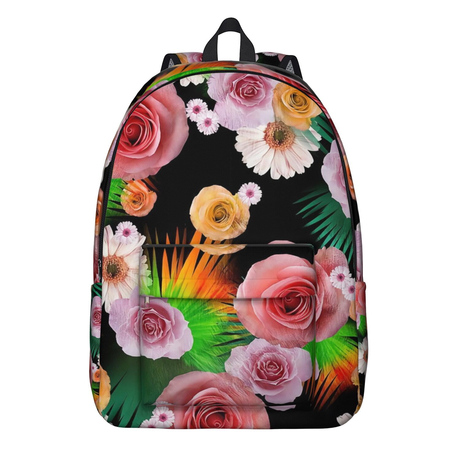 Beautiful Flowers Design Backpack Gift Spacious School College Bookbag ...