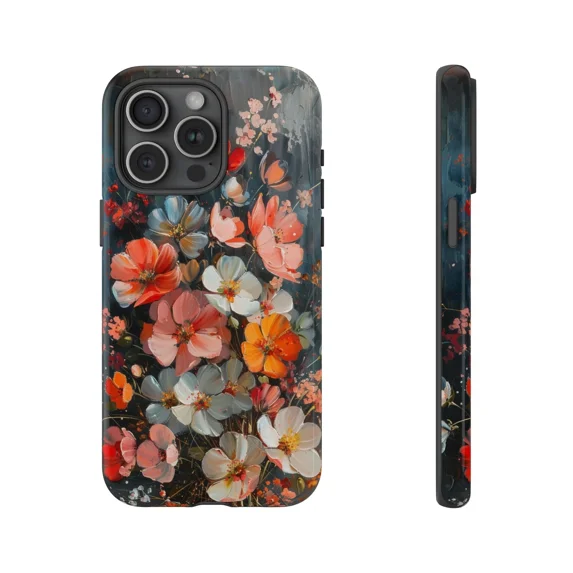 Beautiful Flowers Oil Painting Artwork Phone Case for iPhone 17-11 Pro ...