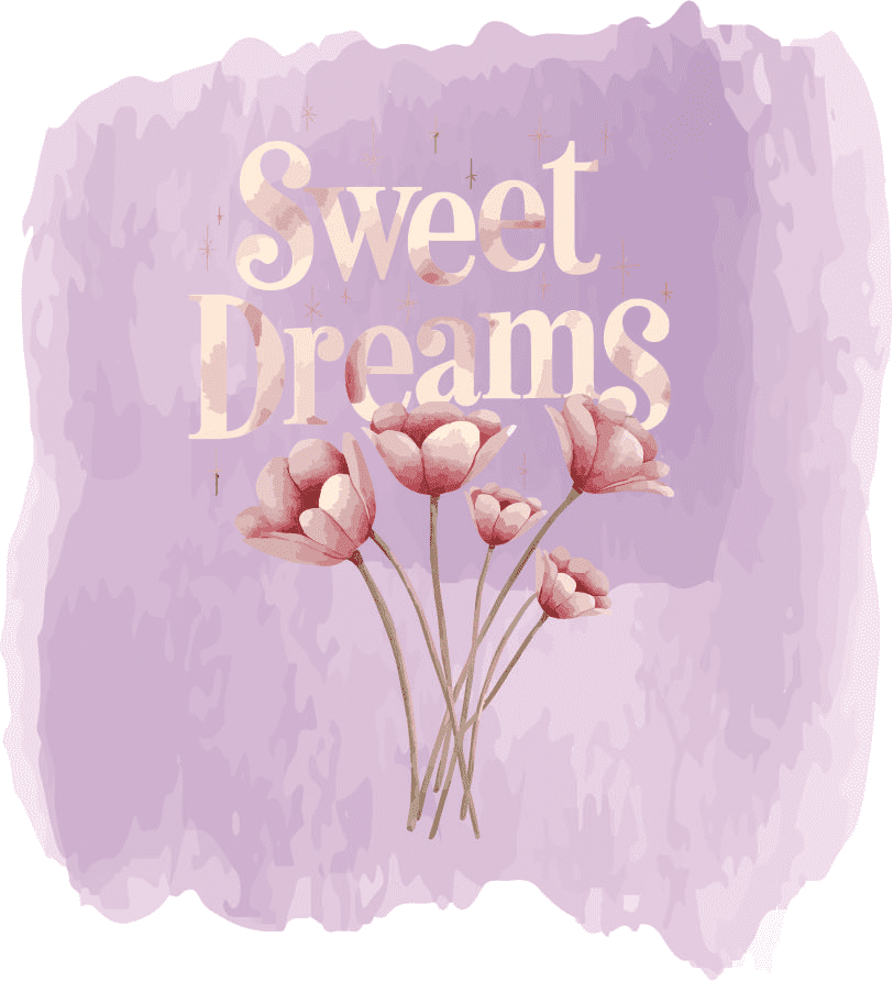 Beautiful Flowers Sweet Dreams Dream Sleepy Baby Nursery Wall Decals ...