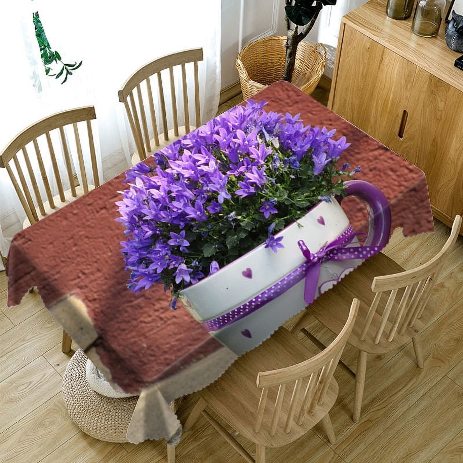 Beautiful Flowers Tablecloth Rectangular and Round Table Cover for ...