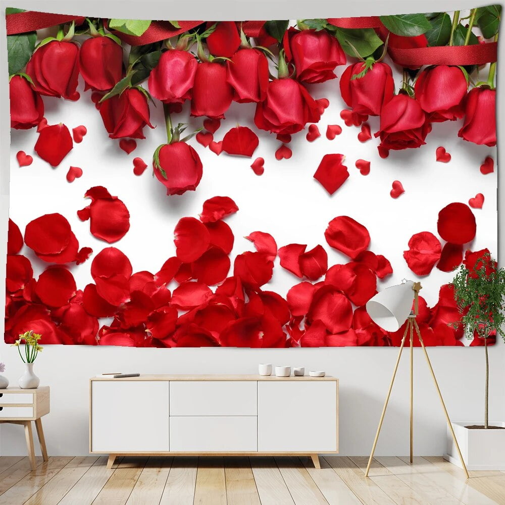Beautiful Flowers Tapestry Wall Hanging Floral Tapestries Wall Cloth ...
