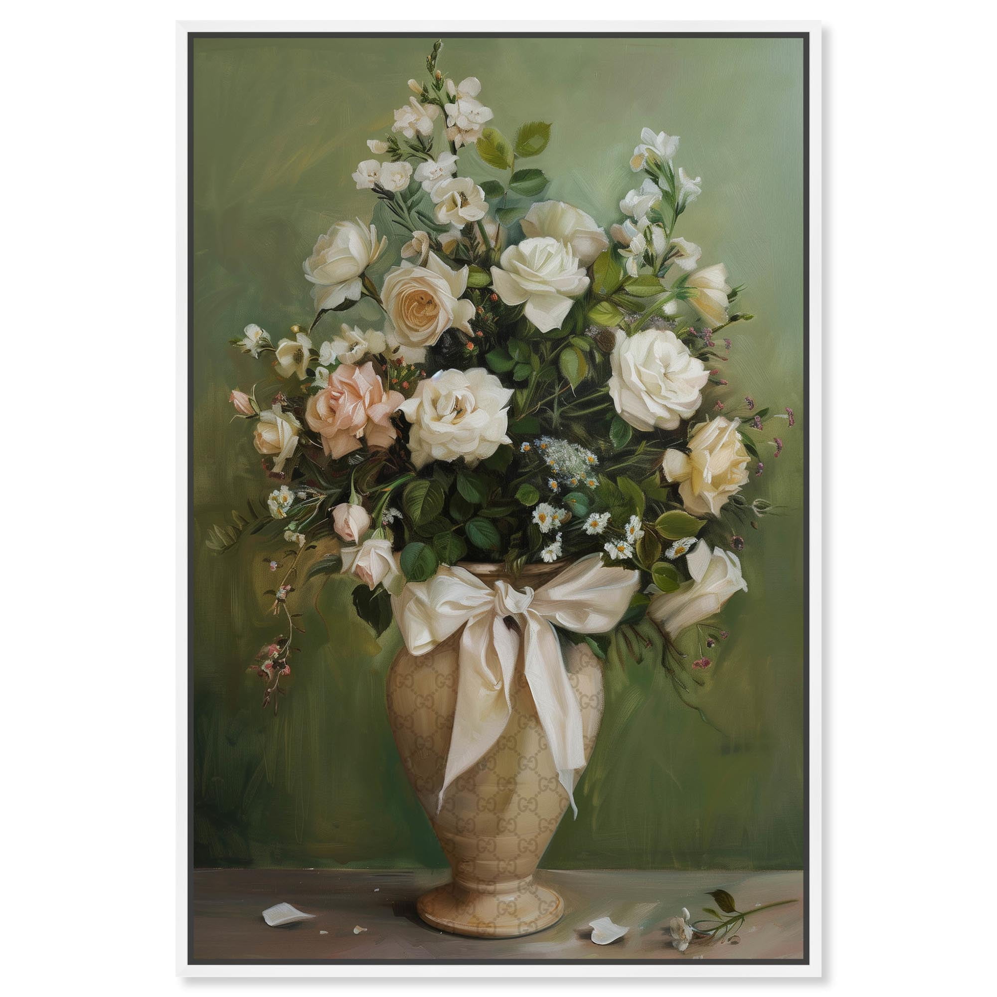 Beautiful Flowers in Vase Canvas Floral Vase Wall Art by Art Remedy ...