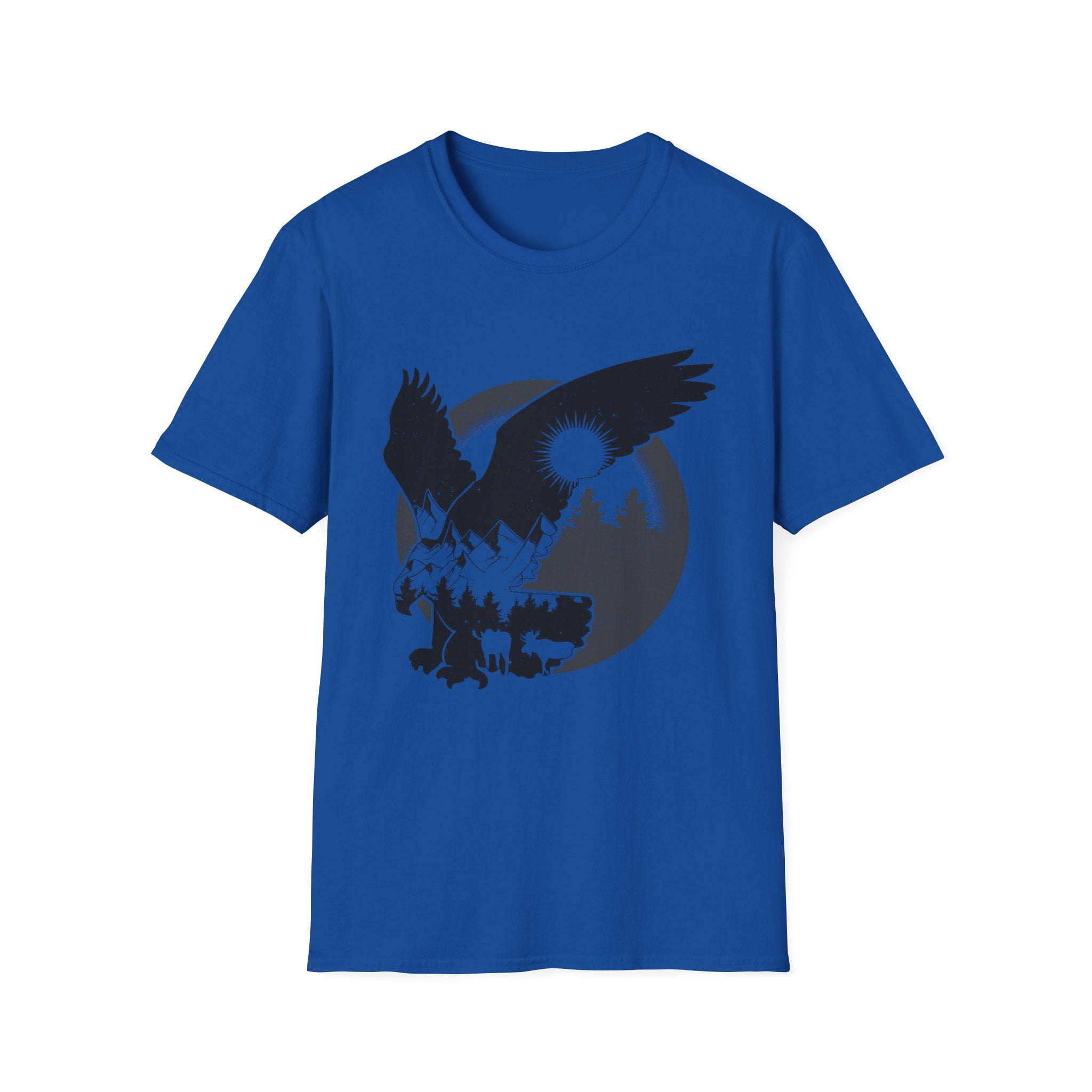 Beautiful Flying Eagle Night Sky Forest Bird Silhouette - Walmart.com