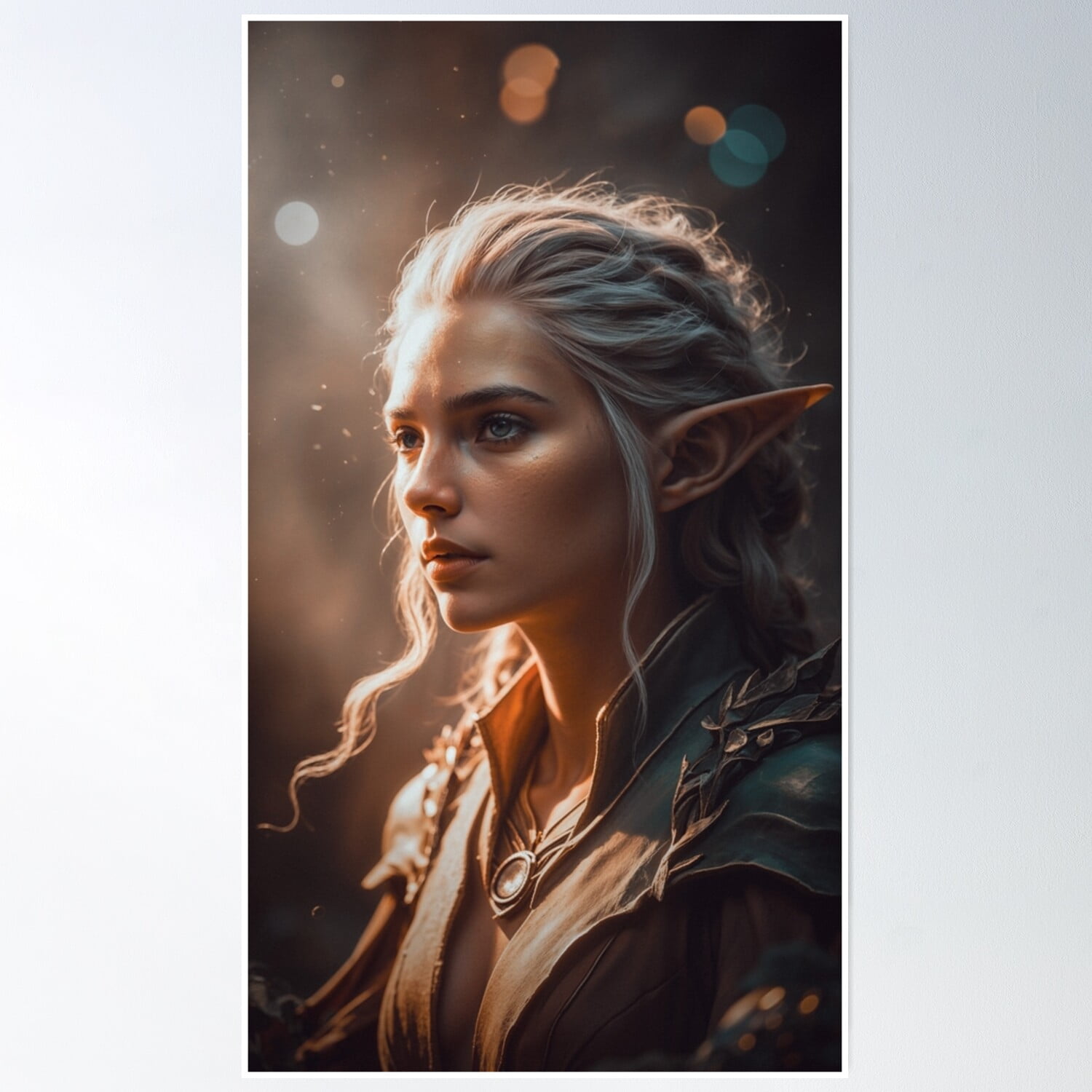 Beautiful Forest Elf Woman Poster Wall Art, Modern Wall Decor, 24x36 ...