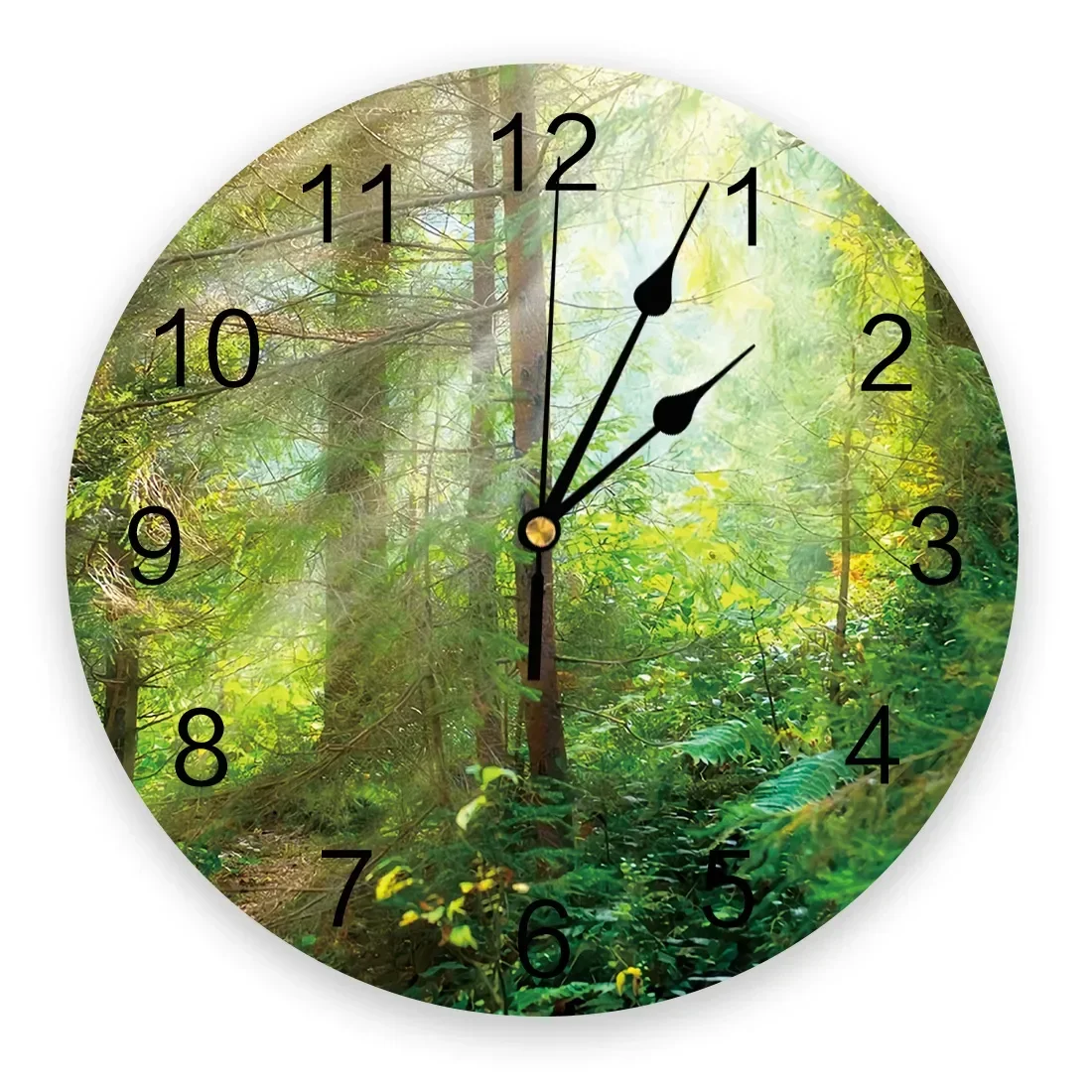 Beautiful Forest Wall Clocks Brief Design Silent Home Cafe Office Wall ...