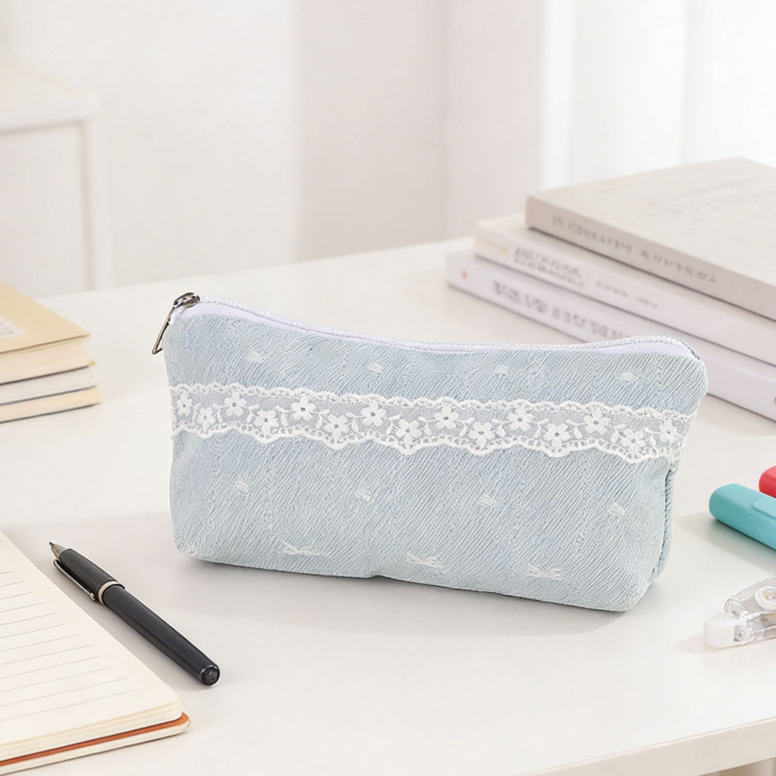 Beautiful-Fresh Floral Pencil Bag – High-Appearance Canvas Storage ...
