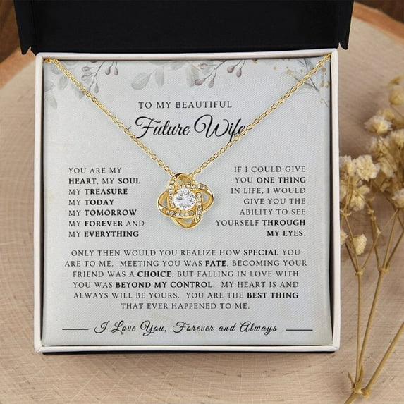 To My Beautiful Future Wife Necklace, Fiance Gift Sentimental Bride ...