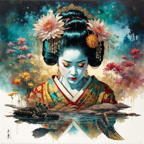 Beautiful Geisha Wooden Puzzle 1000 Pieces - Farm Animal barn Pig Cow ...