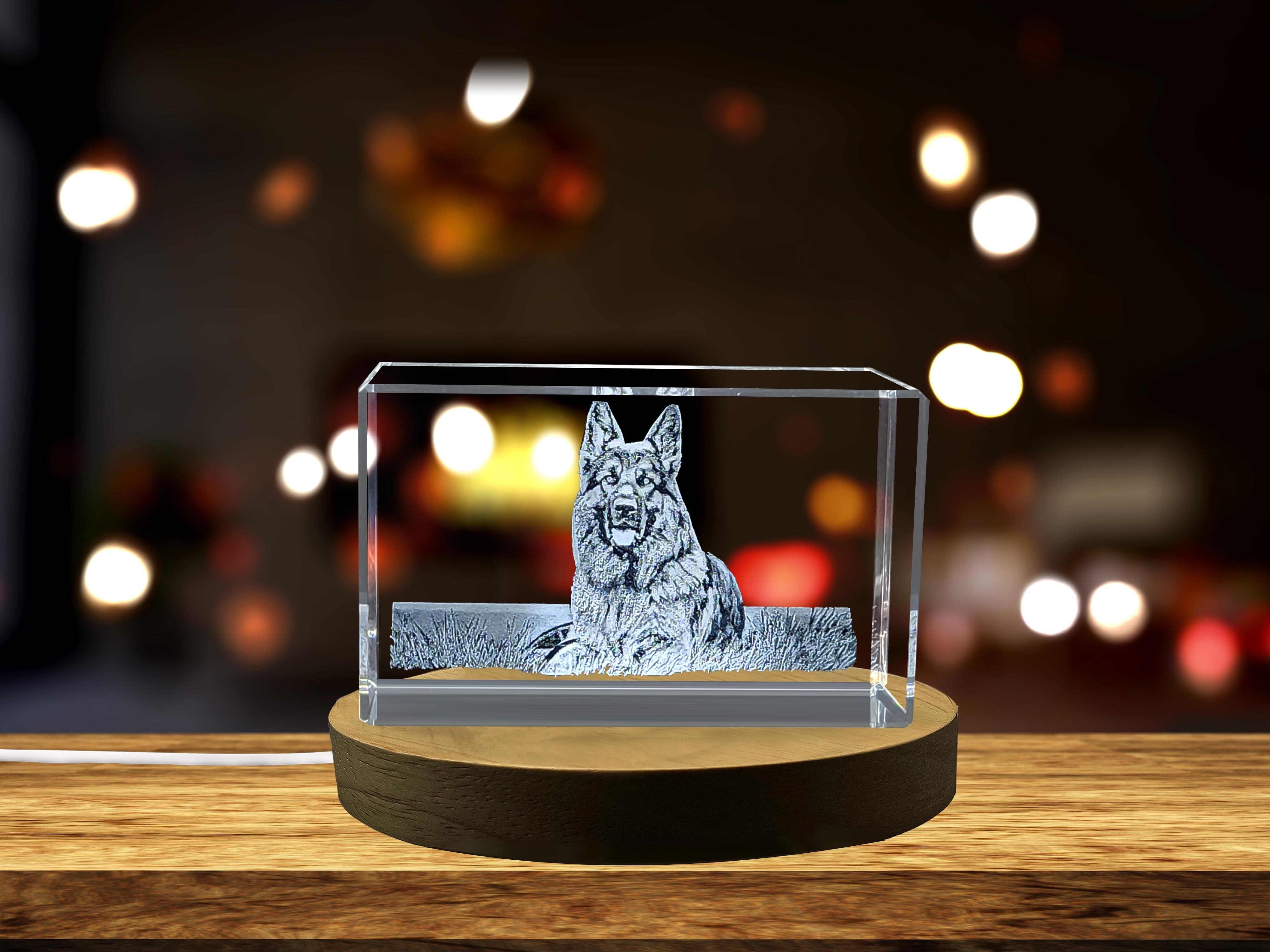 Beautiful German Shepherd Carved Crystal Dog Sculpture - Walmart.com