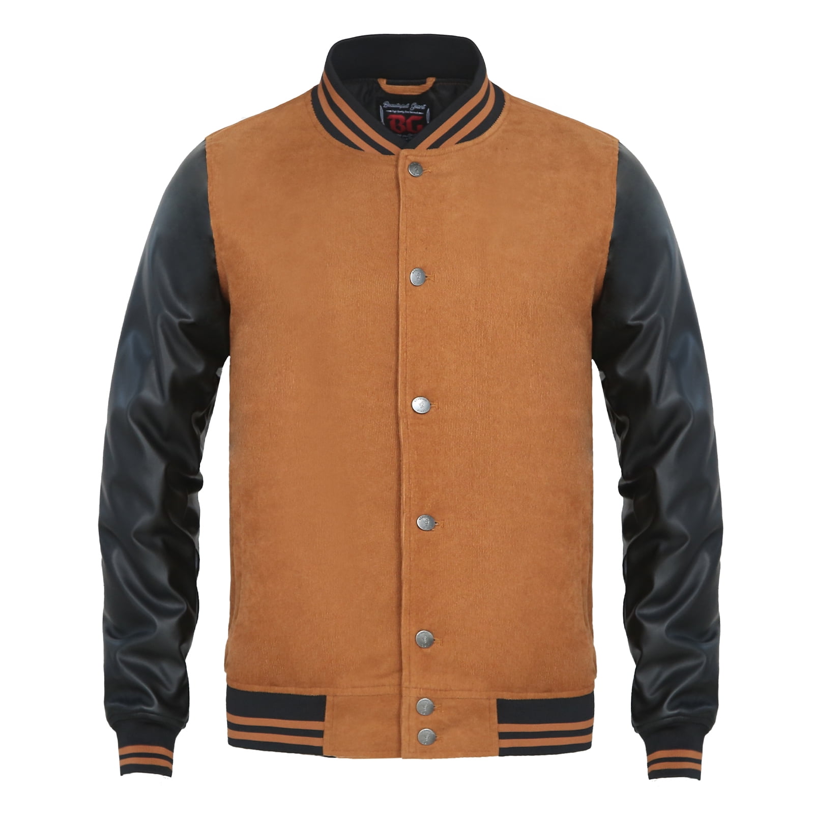 Beautiful Giant Men's Bomber Jacket with Quilted Lining PU Leather ...
