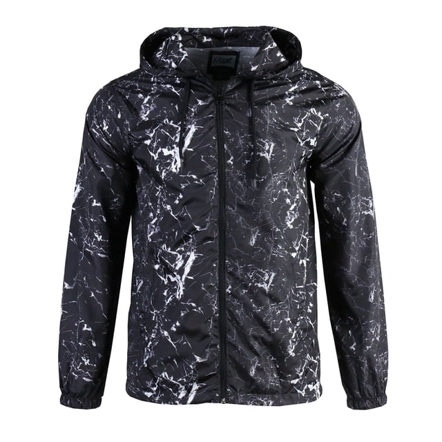 Beautiful Giant Polyester Men's Coat Long Sleeves Marble Windbreaker ...