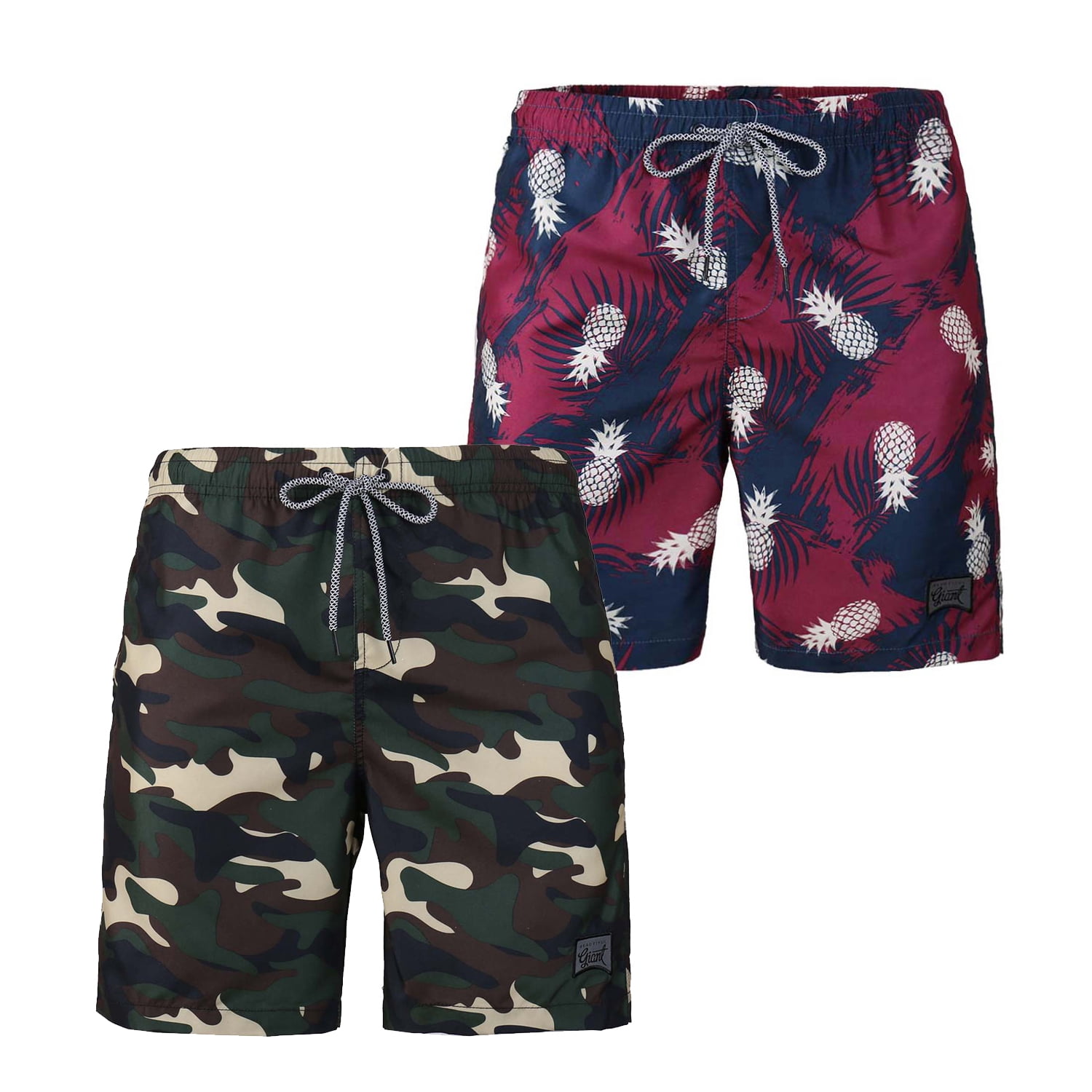 Beautiful Giant Polyester Men's Swim Trunks Quick Dry Hawaii Style ...