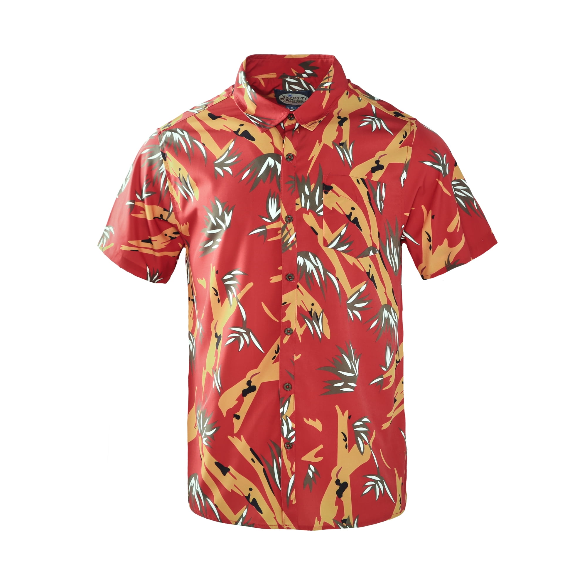 Beautiful Giant Tropical Print Quick Dry Short Sleeve Hawaiian Shirts ...