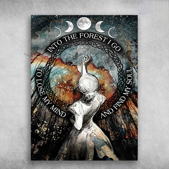 Beautiful Girl Moon Girl Poster Into The Forest I Go To Lose My Mind ...