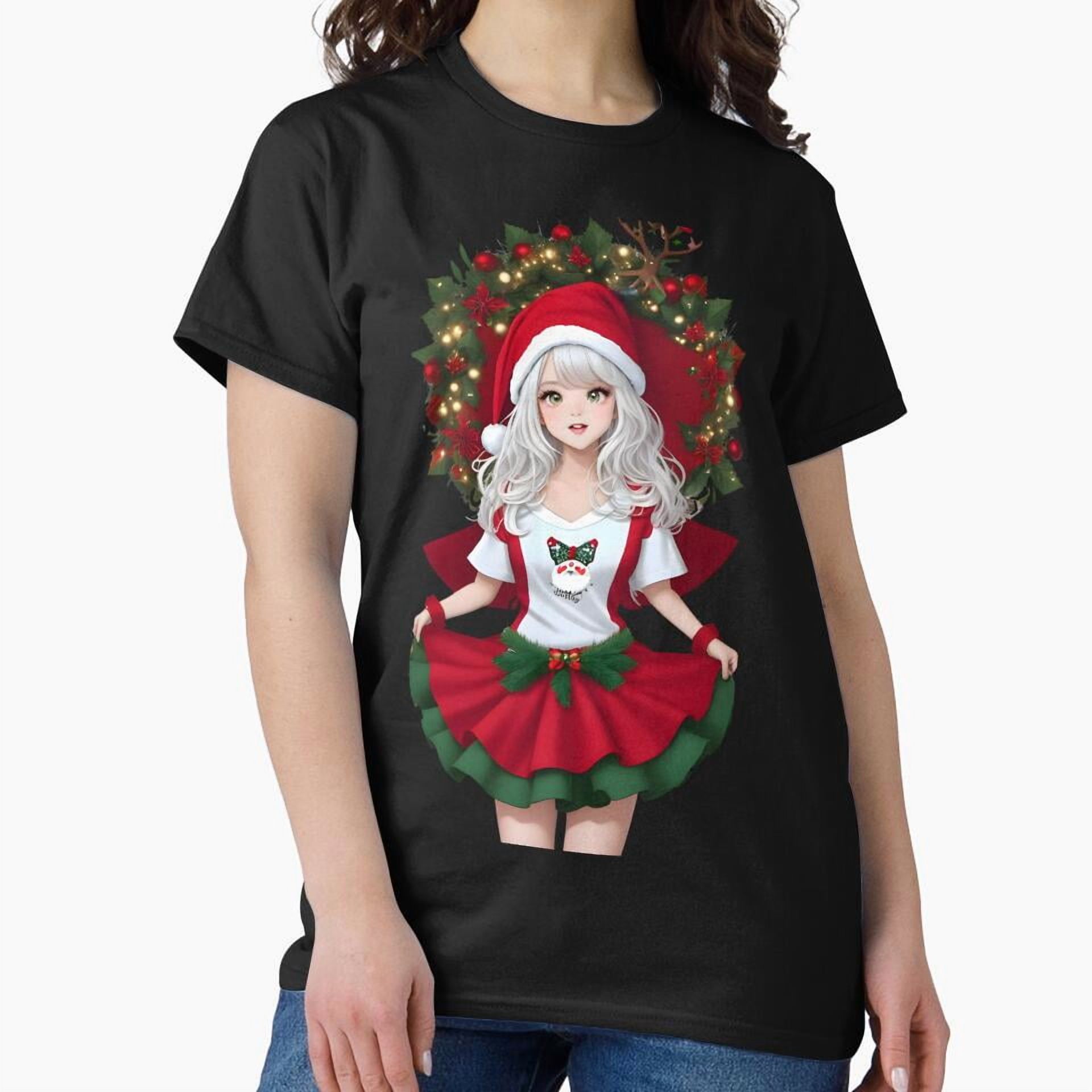 Beautiful Girl With White Hair Wishing You Very Merry Christmas Holiday ...