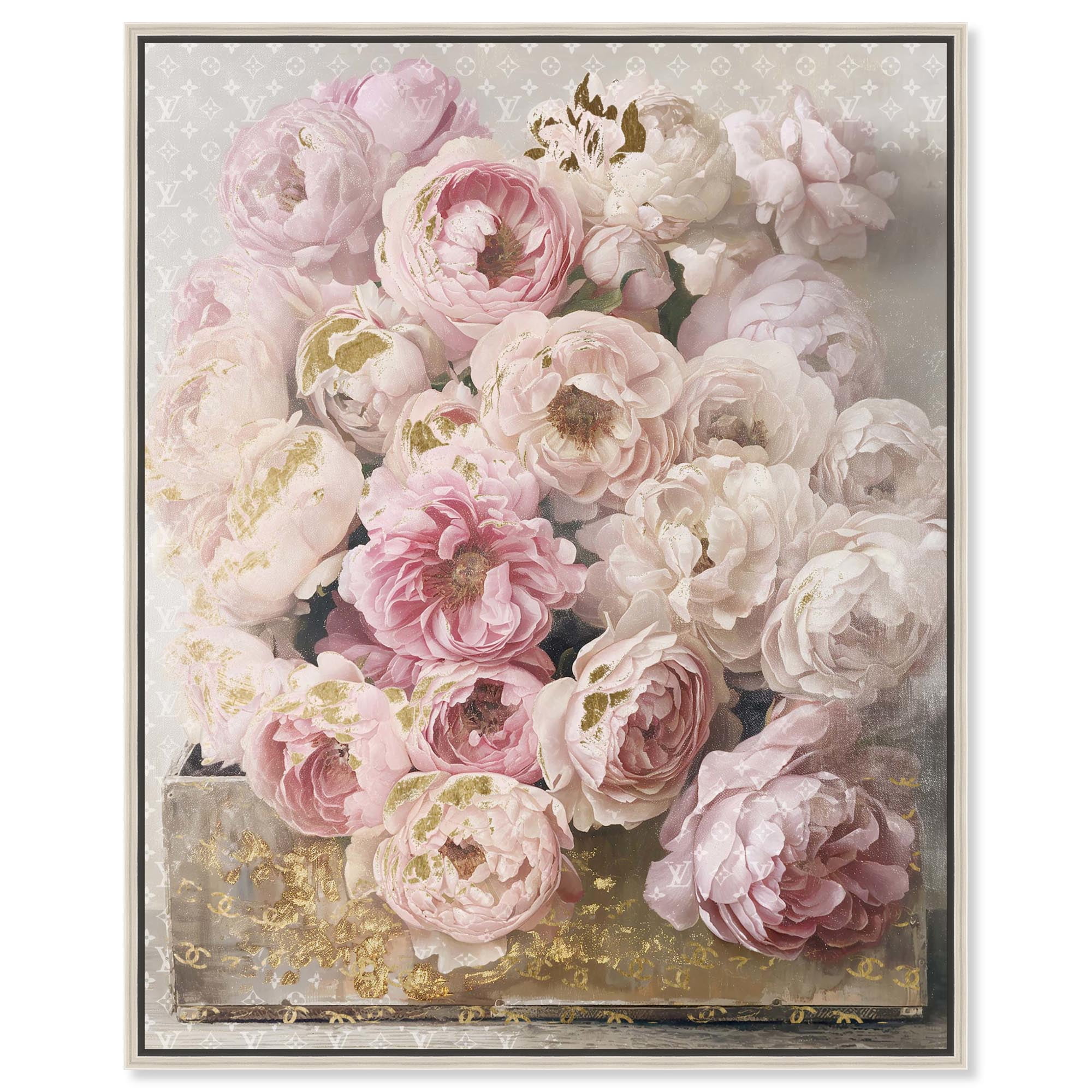Beautiful Glam Floral Case Canvas Maximalist Floral Art by Art Remedy ...