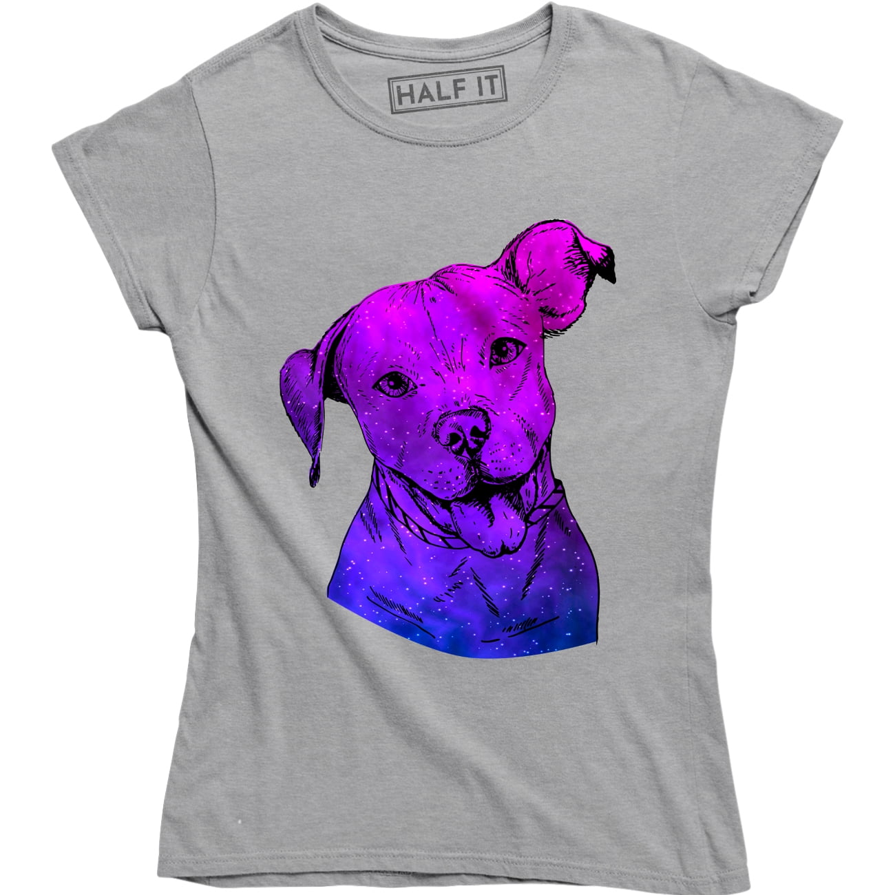 Beautiful Glaxy Dog Purple Color Animal Pet Lovers Puppy Women's T ...
