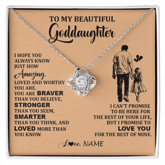 Beautiful Goddaughter Promise To Love You Love Necklace, White Love ...