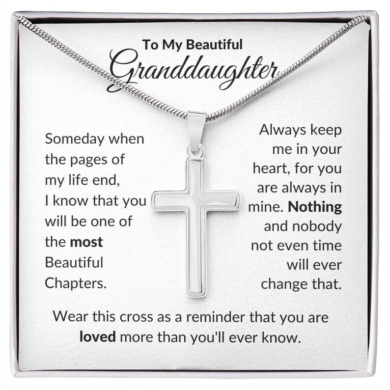 To My Beautiful Granddaughter | Stainless Steel Cross Necklace | Wear ...