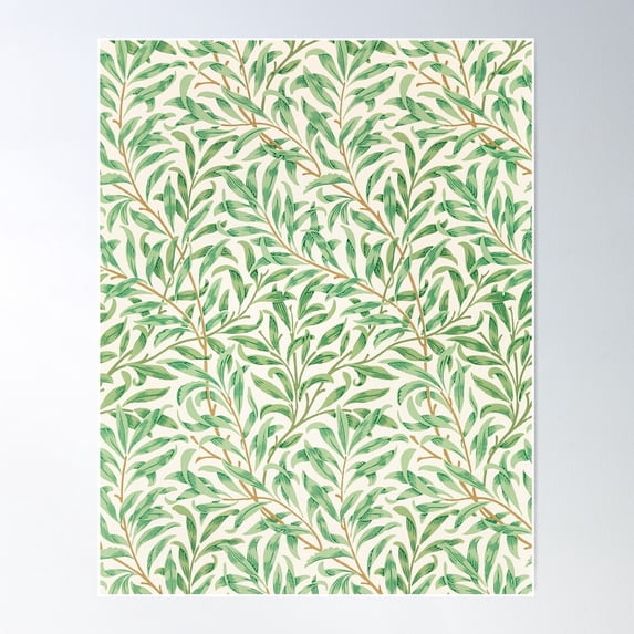 Beautiful Green Botanical Pattern Poster Wall Art Modern Wall Decor For ...