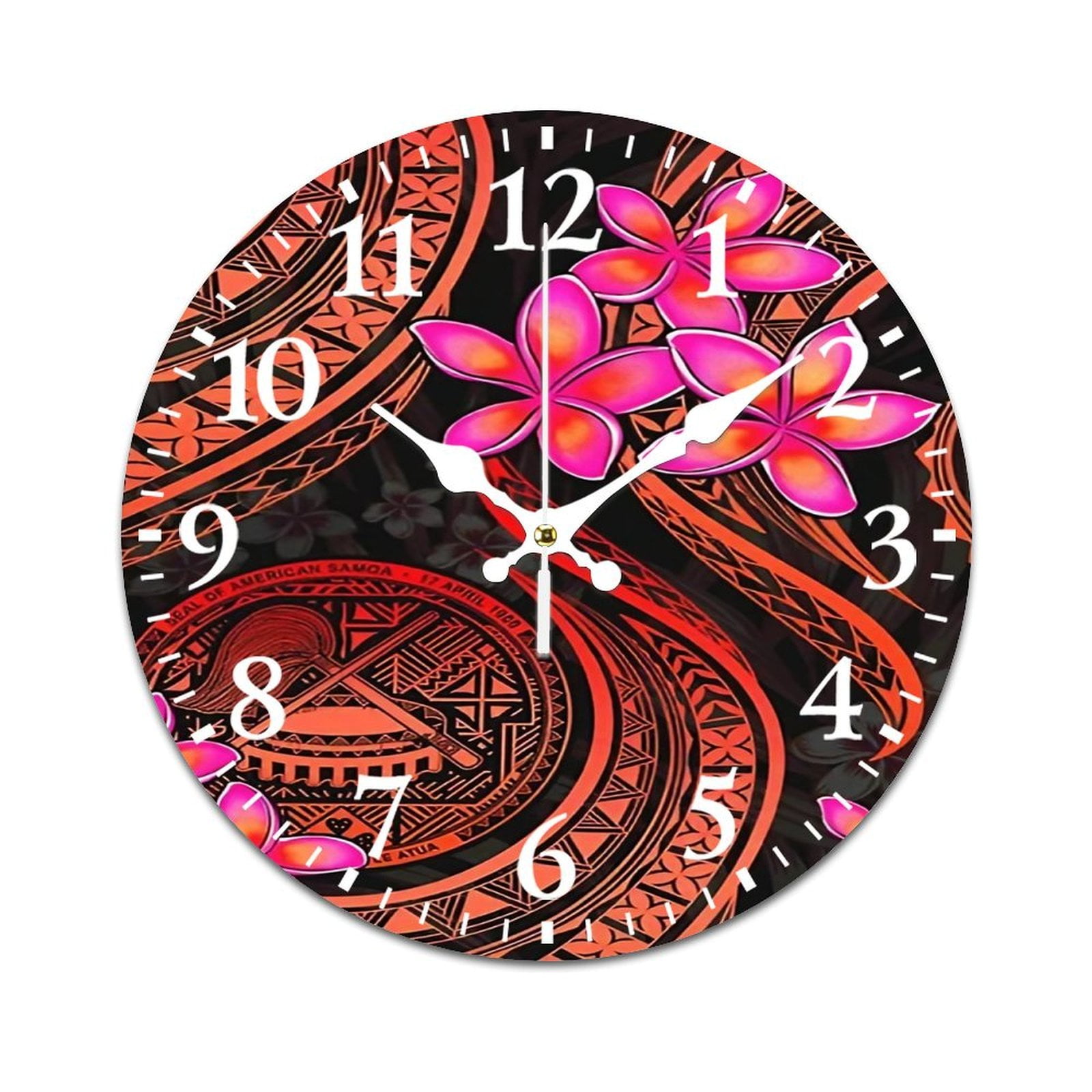 Beautiful Hand Drawn Floral Pattern Wall Clock Modern Design Clocks ...