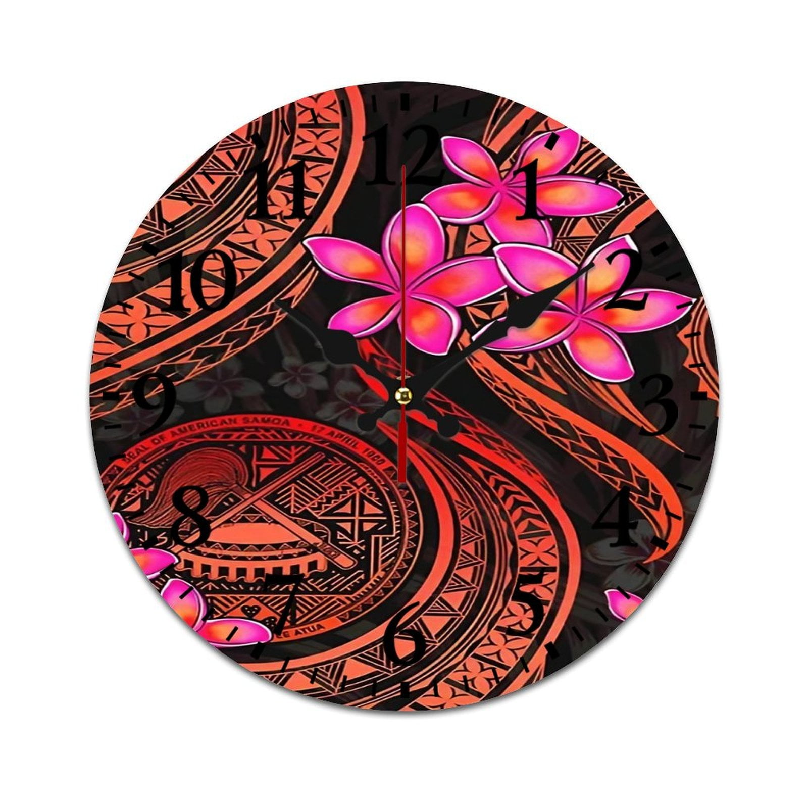 Beautiful Hand Drawn Floral Pattern Wall Clock Modern Design Clocks ...