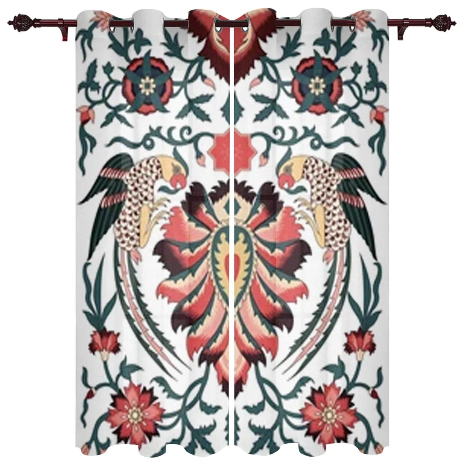 Beautiful Hand Drawn Floral Window Curtain For Kids Room Home Blinds ...