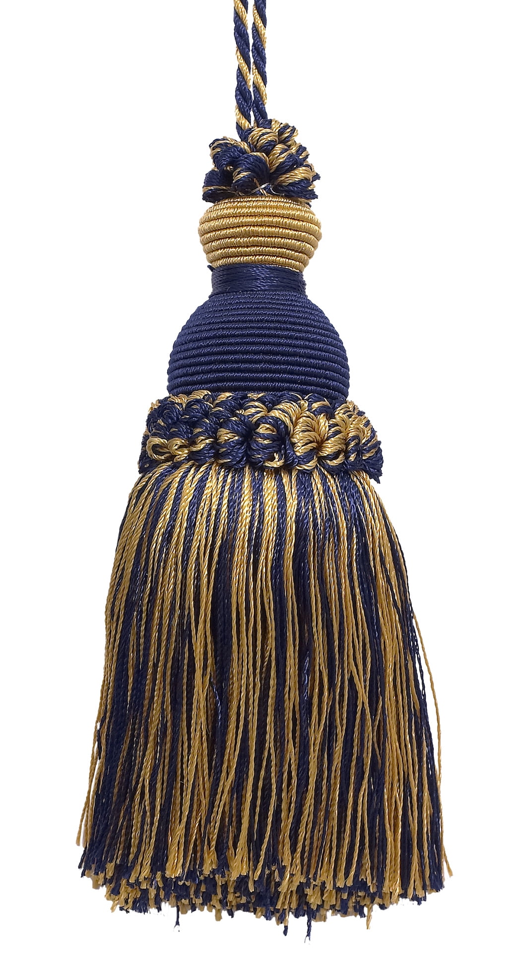 Beautiful Hand-crafted 5" (12.5cm) Key Tassel, 3 1/2" (8.5cm) Loop ...