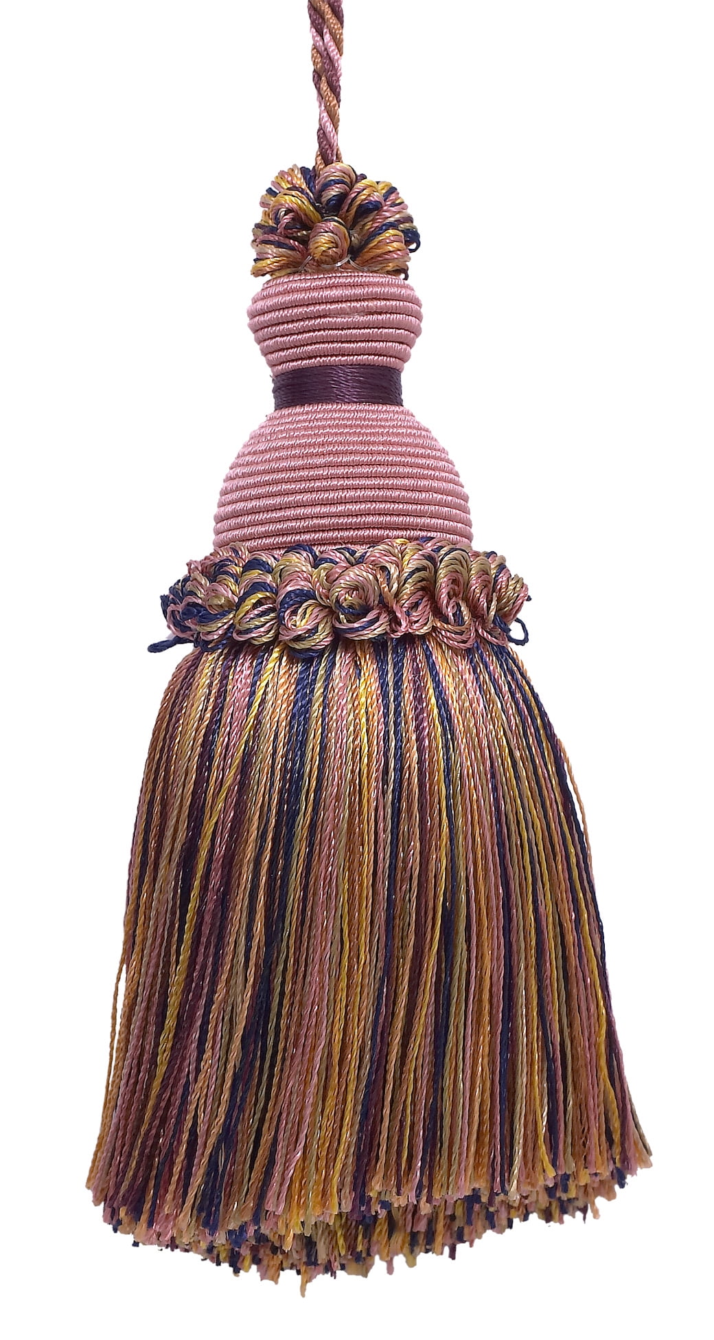 Beautiful Hand-crafted 5" (12.5cm) Key Tassel, 3 1/2" (8.5cm) Loop ...