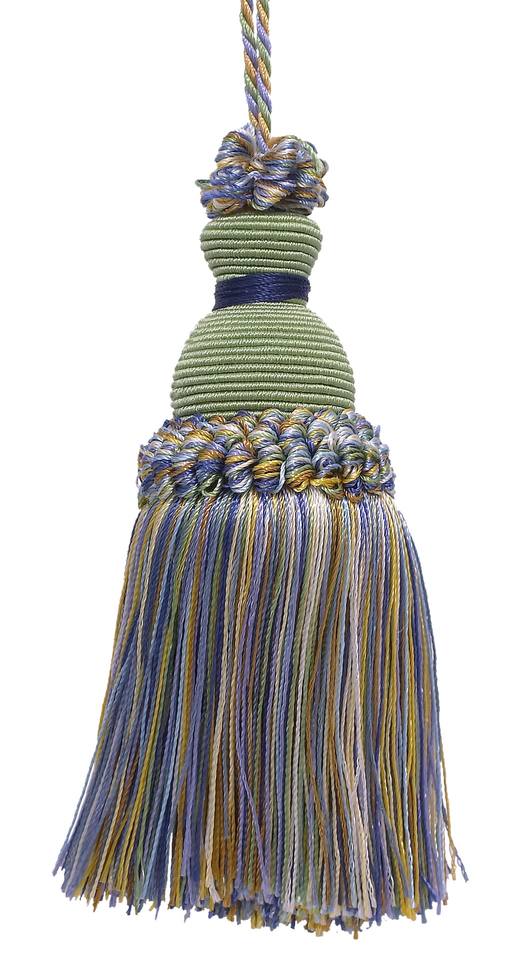 Beautiful Hand-crafted 5" (12.5cm) Key Tassel, 3 1/2" (8.5cm) Loop ...