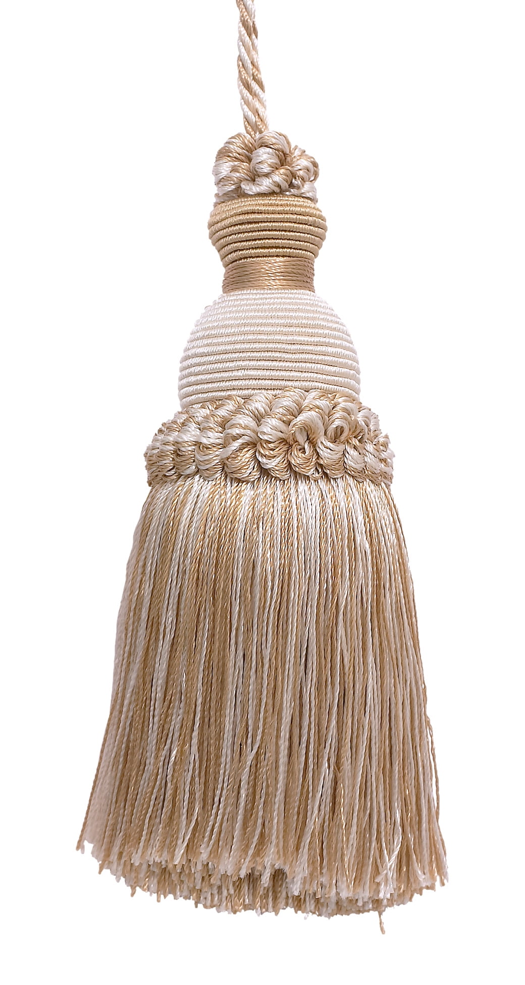 Beautiful Hand-crafted 5" (12.5cm) Key Tassel, 3 1/2" (8.5cm) Loop ...