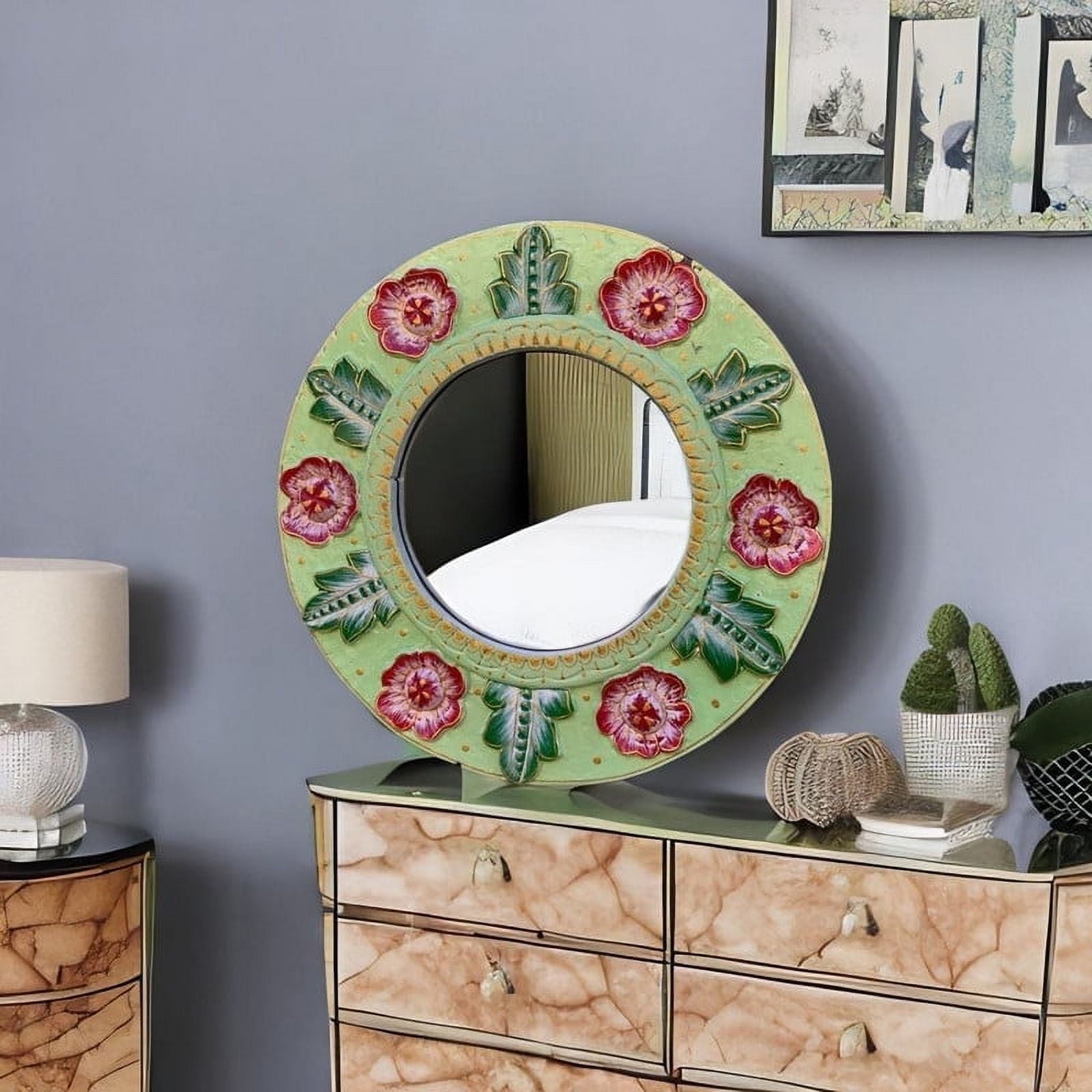 Beautiful Handicraft Dressing Room Mirror | Wall Darpan - Walmart.com
