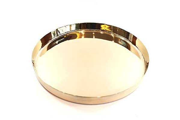 Beautiful Handmade Kansi Plates Bell Bronze Metal Tray Pooja Thali, 800 ...