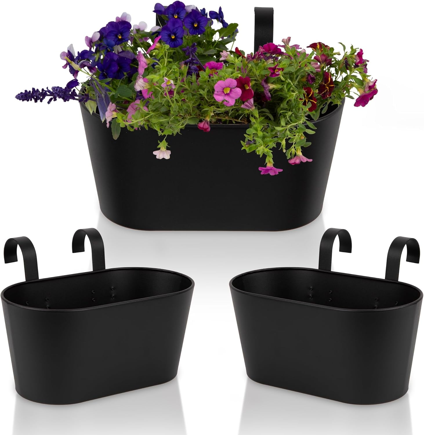 Beautiful Hanging Flower Pots for Outside Railing Or Fence - Stylish ...
