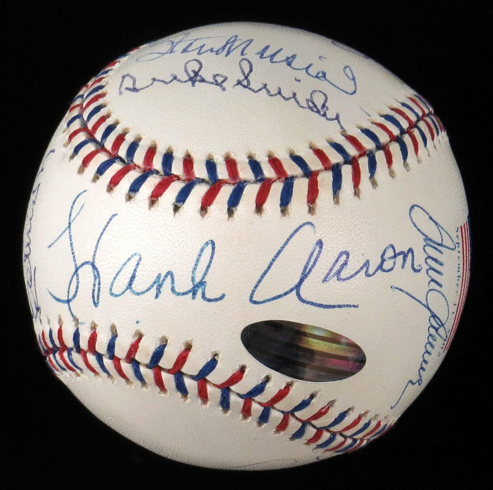 Beautiful Hank Aaron Stan Musial Tom Seaver HOF Multi Signed 9/11 ...