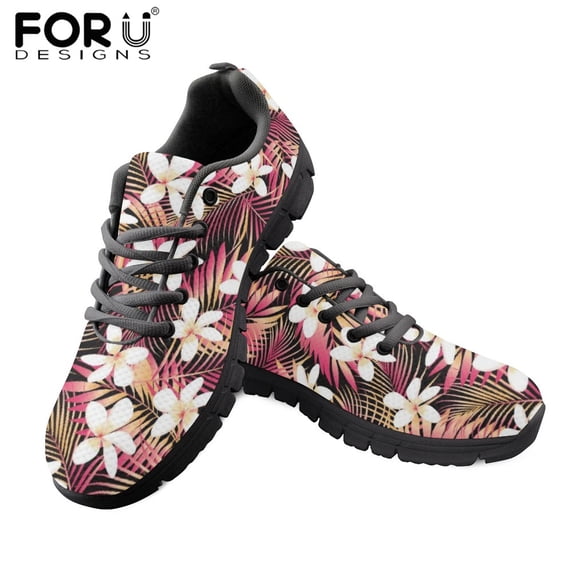 Beautiful Hawaiian Hibiscus Flower Pattern Ladies Casual Shoes ...