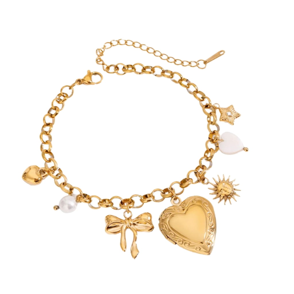 Beautiful Heart Shaped Frame Bracelet Photo Frame Bracelet Wedding ...
