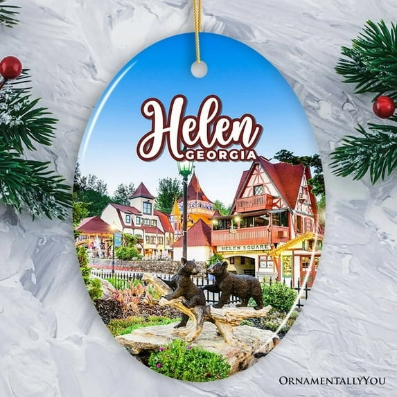 Beautiful Helen Town Georgia Ornament, German-inspired Alpine kriStmAs ...