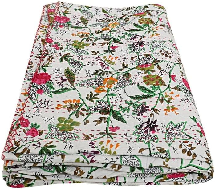 Beautiful Home Décor 100 % cotton Kantha Quilt , Bedspread , Blanket ...
