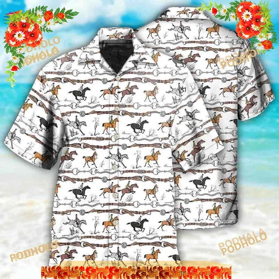 Beautiful Horse Jumping Hawaiian Shirt, Horse Lovers Gifts - Walmart.com