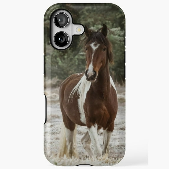 Beautiful Horse in a Winter Scene Phone Case 17 16 15 14 13 12 11 Pro ...