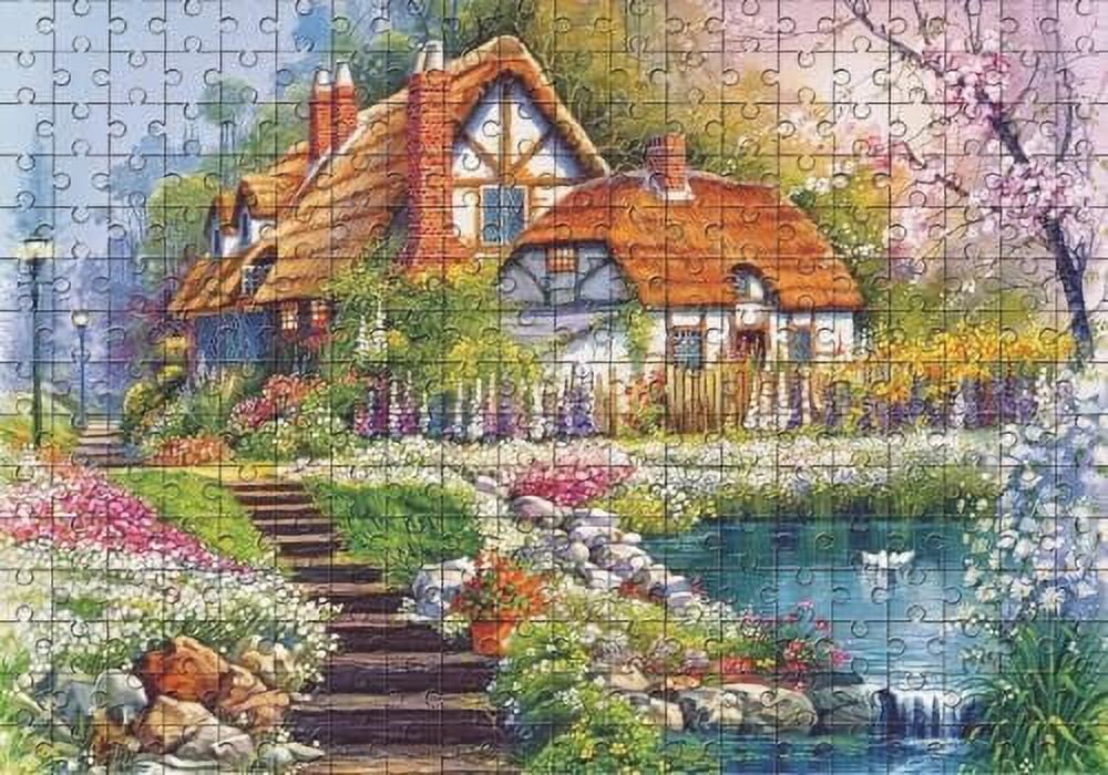 Beautiful House with Stone Steps and Pond Puzzles for Adults 500 Pieces ...