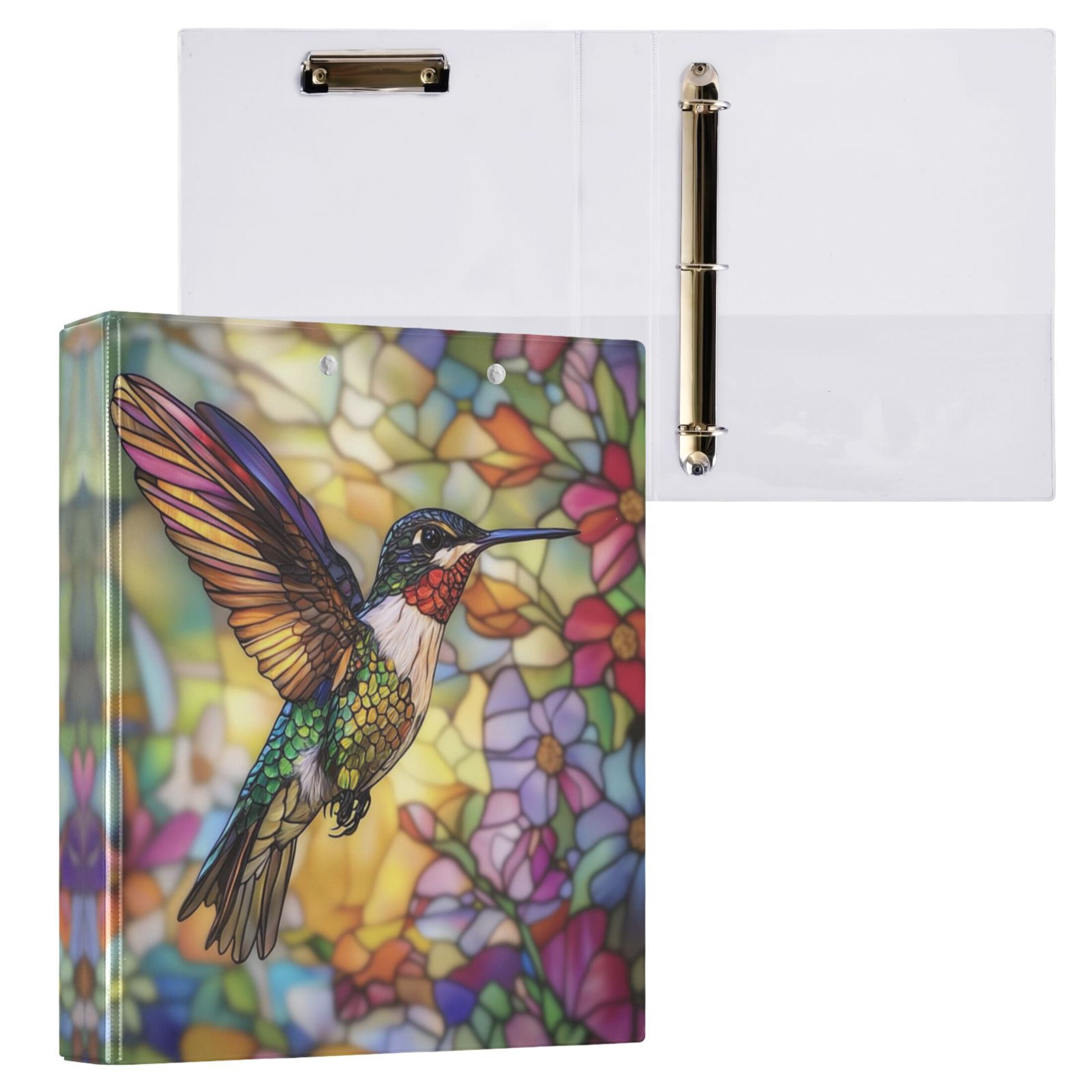 Beautiful Hummingbird 3 Ring Hardcover Binders 1.5in Round Rings for ...