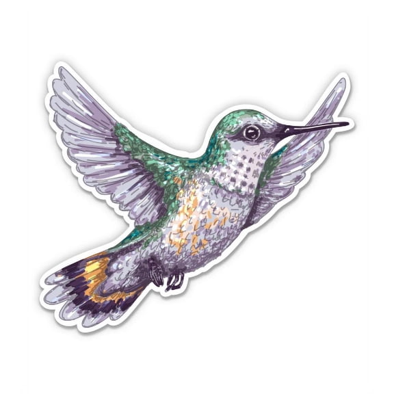 Hummingbird Wings - 5" Vinyl Sticker - For Car Laptop I-Pad ...