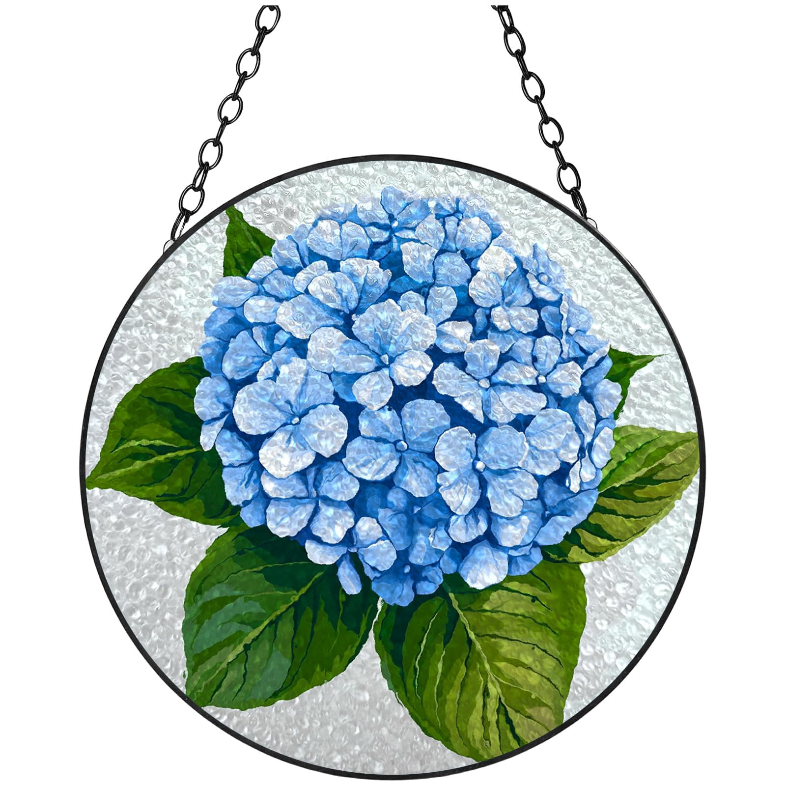 Beautiful Hydrangea Flower Stained Glass Suncatcher Colored Handmade ...