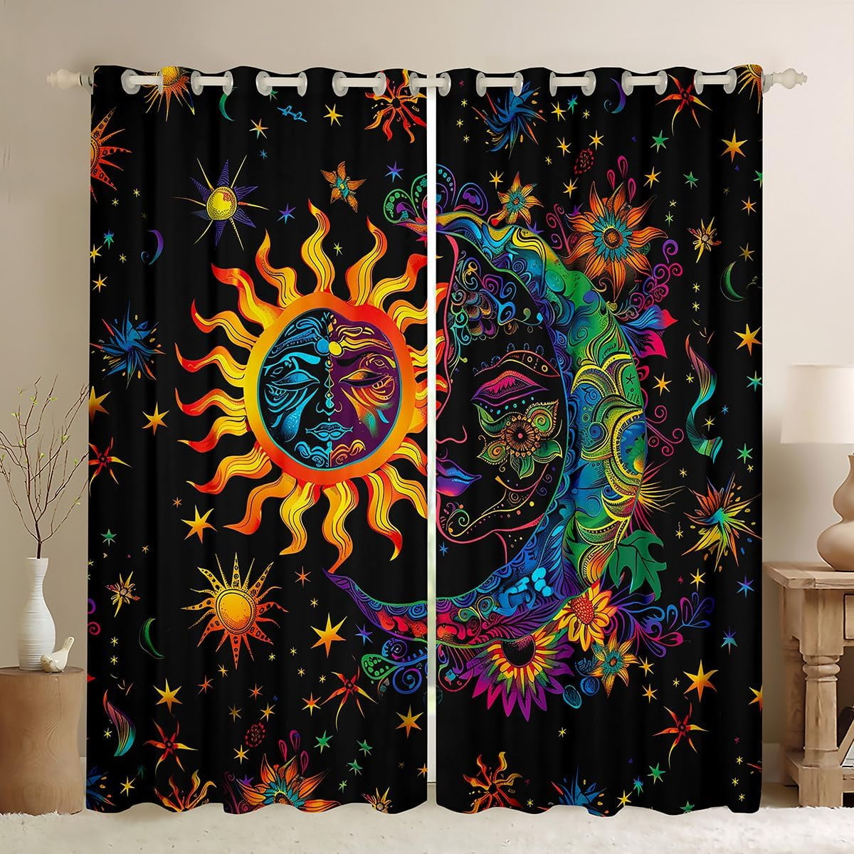 Beautiful Indian Bohemian Psychedelic Hippie Burning Sun Blackout ...
