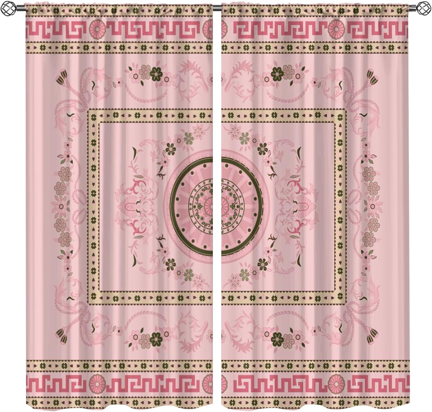 Beautiful Indian Bohemian Soundproof Privacy Window Curtain ...