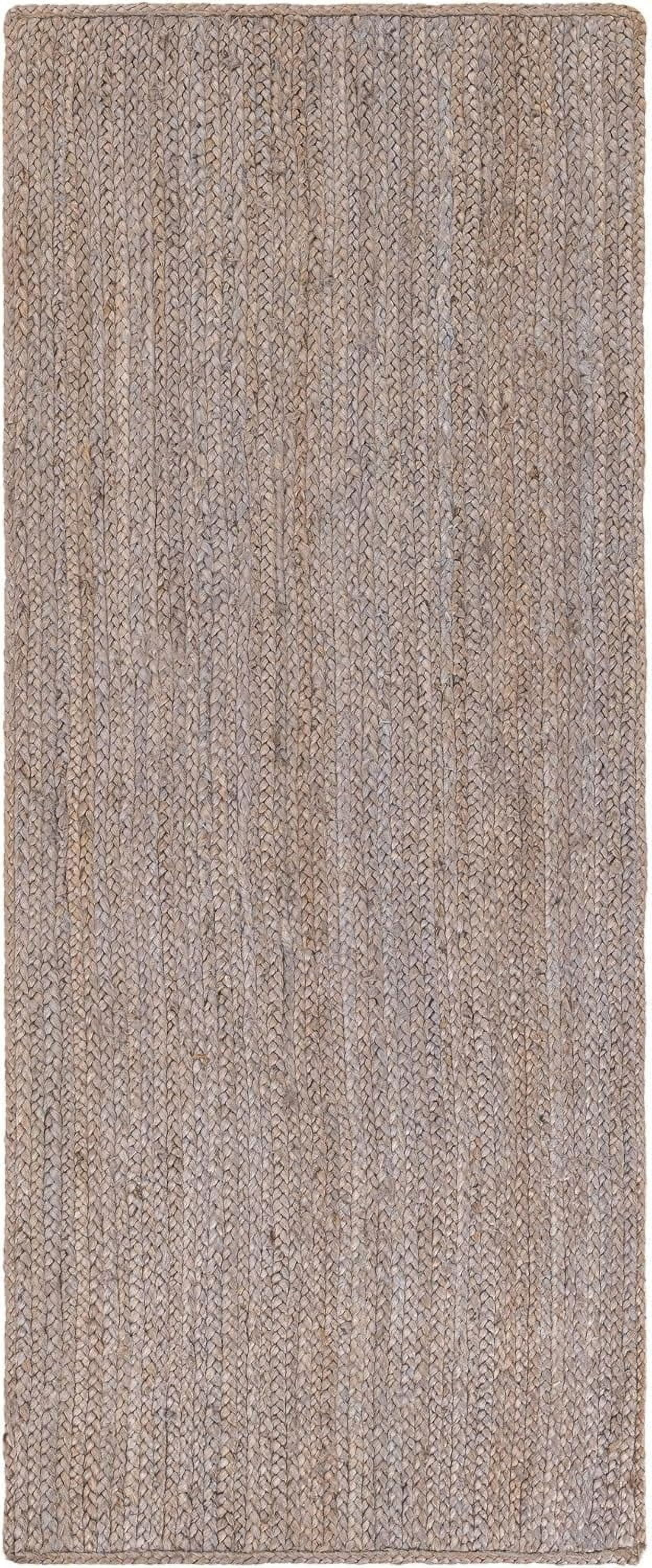 Beautiful Indian Handmade Braided Pure Gray Jute Area Rug Size - 2 x 10 ...
