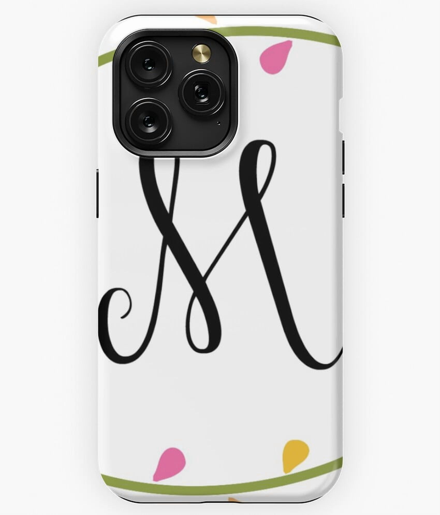 Beautiful Initial M Cursive Script Monogram Letter A4207 Phone Case for ...